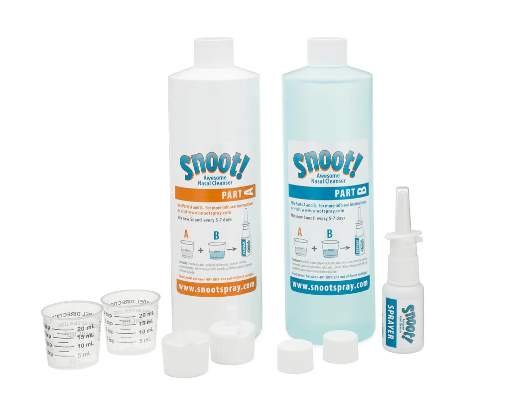 SNOOT! Nasal Spray 16oz Set: Jumbo Refill Kit for Sinus Care